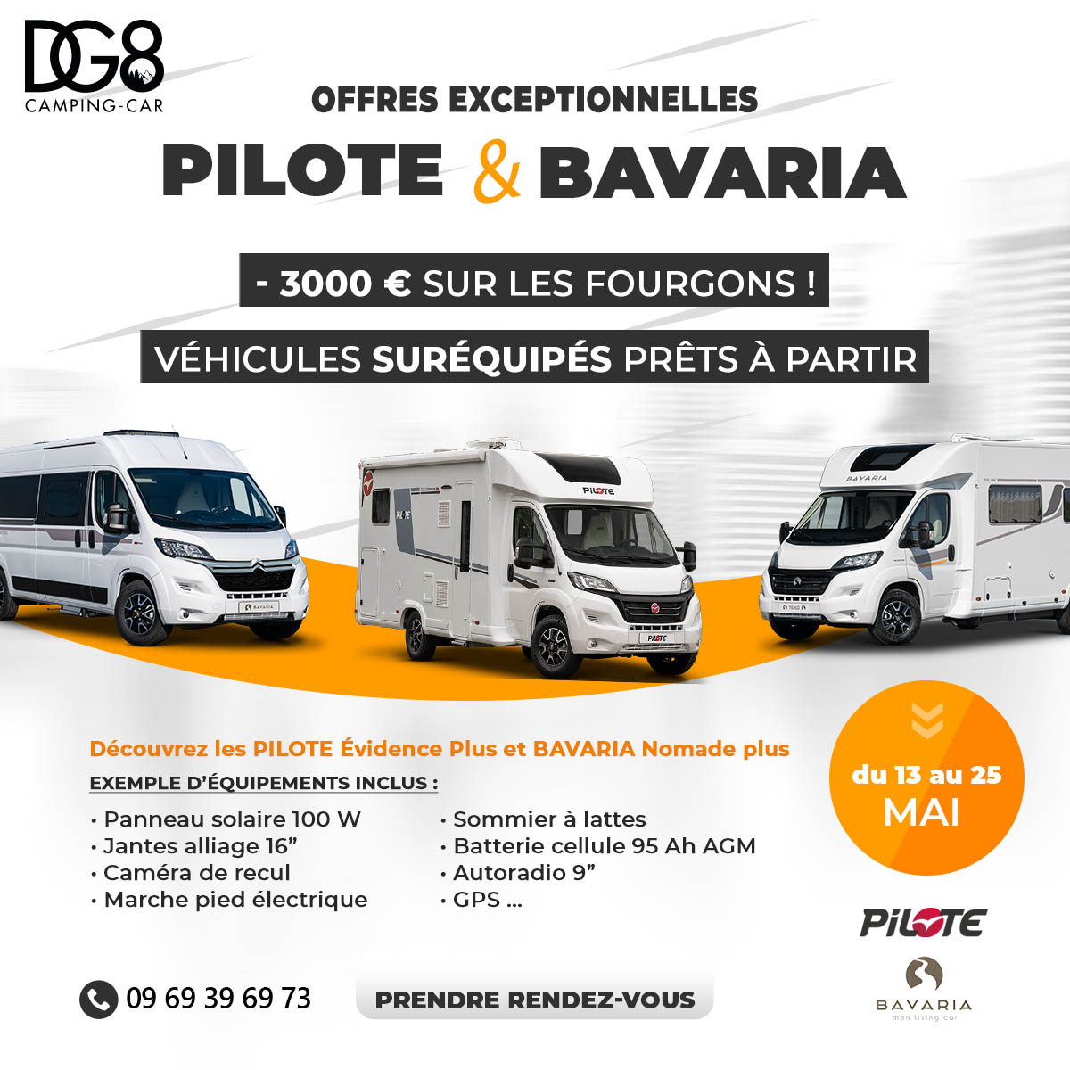 Les rendez-vous Pilote et Bavaria - DG8 Camping car