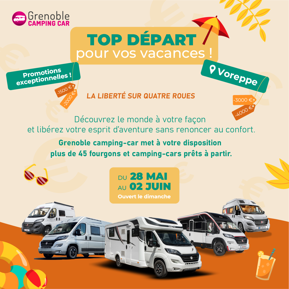 Top départ pour vos vacances ! - DG8 Camping car